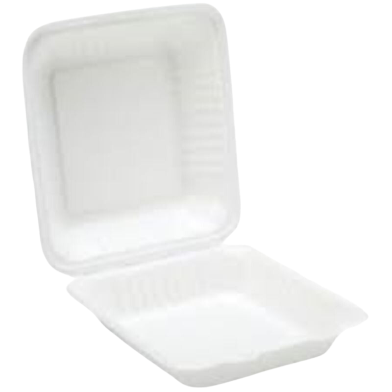 HP4 Single Comp Bagasse Meal Box (205x205x80mm/8") White - Mason ...