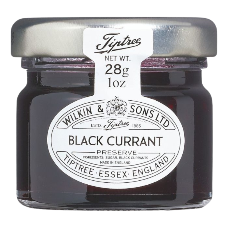 Tiptree Blackcurrant Jam - Mini Jars - Mason Foodservice