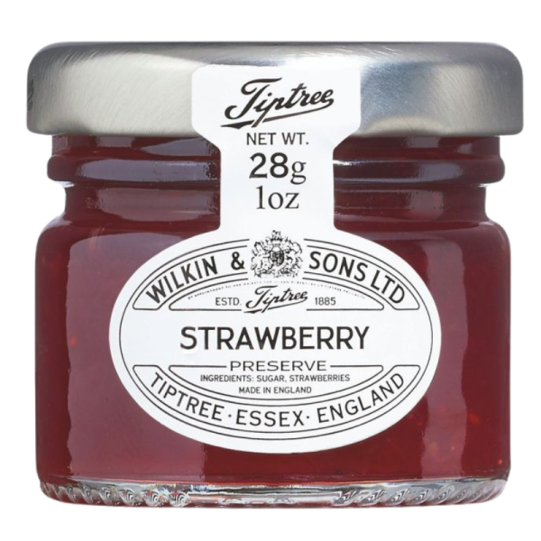 Tiptree Strawberry Jam- Mini Jars - Mason Foodservice
