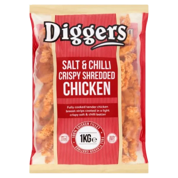 Diggers Salt And Chilli Shredded Chicken - Mason Foodservice